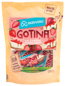 Soft fudge “Skrīveru Gotiņa” with strawberry cheesecake, 250 g ...